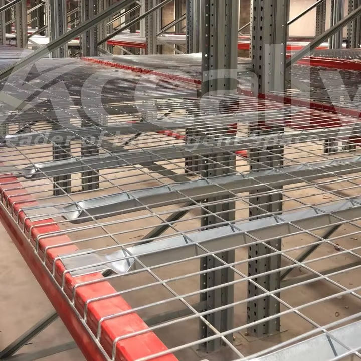 Wire Mesh Pallet Racking System Flared Style Support Channel Wire Mesh ...