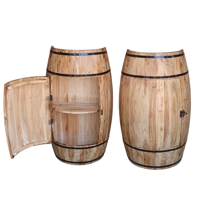 100cm High Half Oak Barrel Shaped Wine Display Beverage Tubs Wall ...