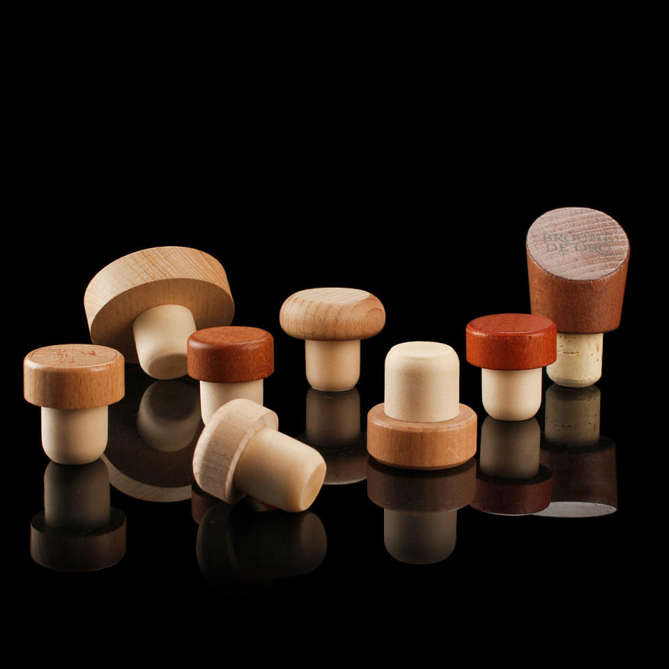 Liquorpac Custom T Shape Wooden Cover Cork Stopper Luxury Wine Vodka ...