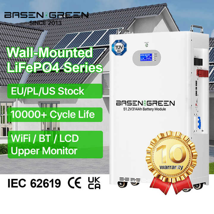 BASEN GREEN 48V Lifepo4 300aah Battery for Solar Storage