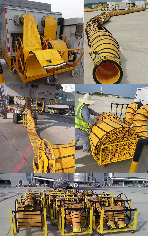 Customizable Retractable Aircraft Ground Air Conditioning Duct
