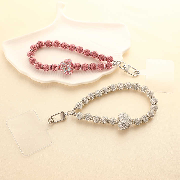 New Design Multi-color Bling Clay Rhinestone Key Chains Classic Heart ...