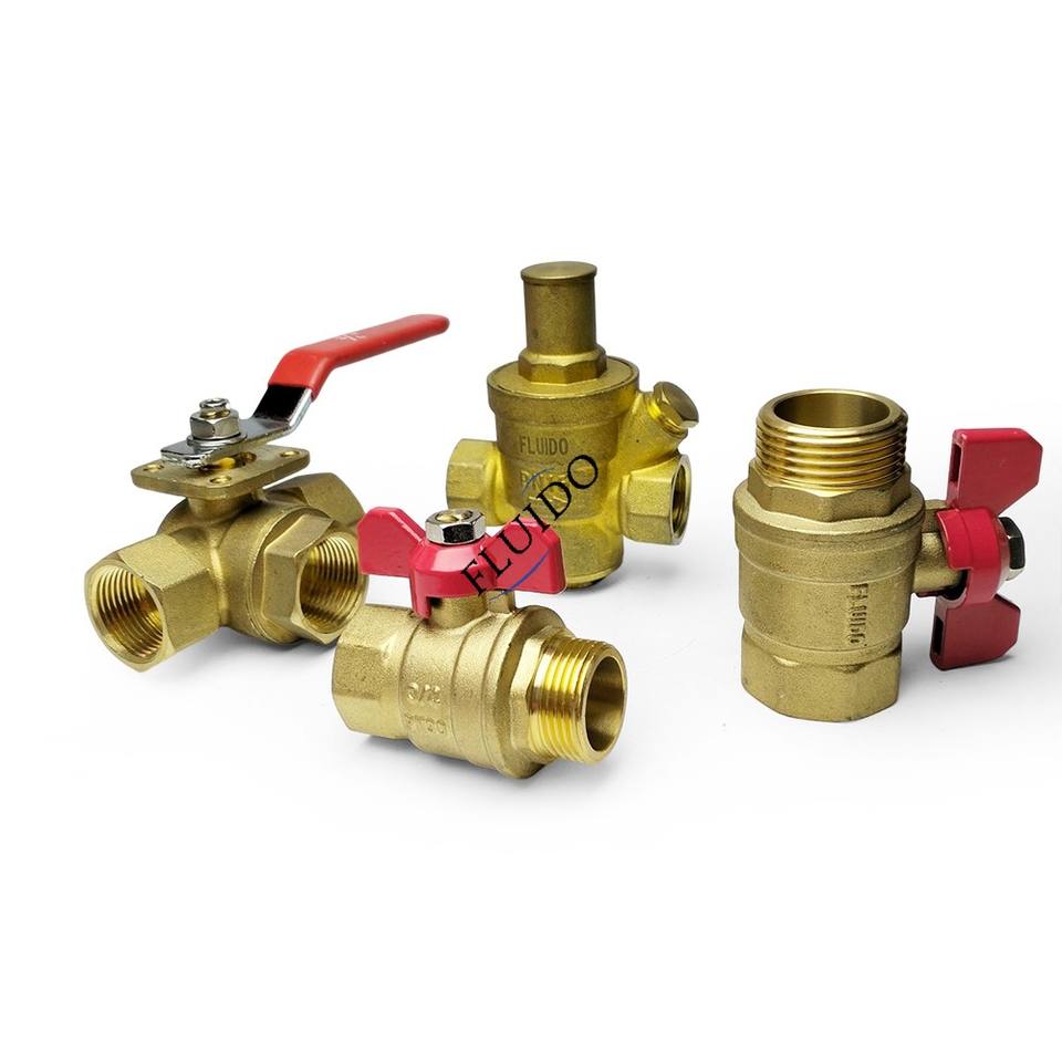 1/2"-1 Inch Butterfly Handle Male Female Thread Brass Ball Valve ...