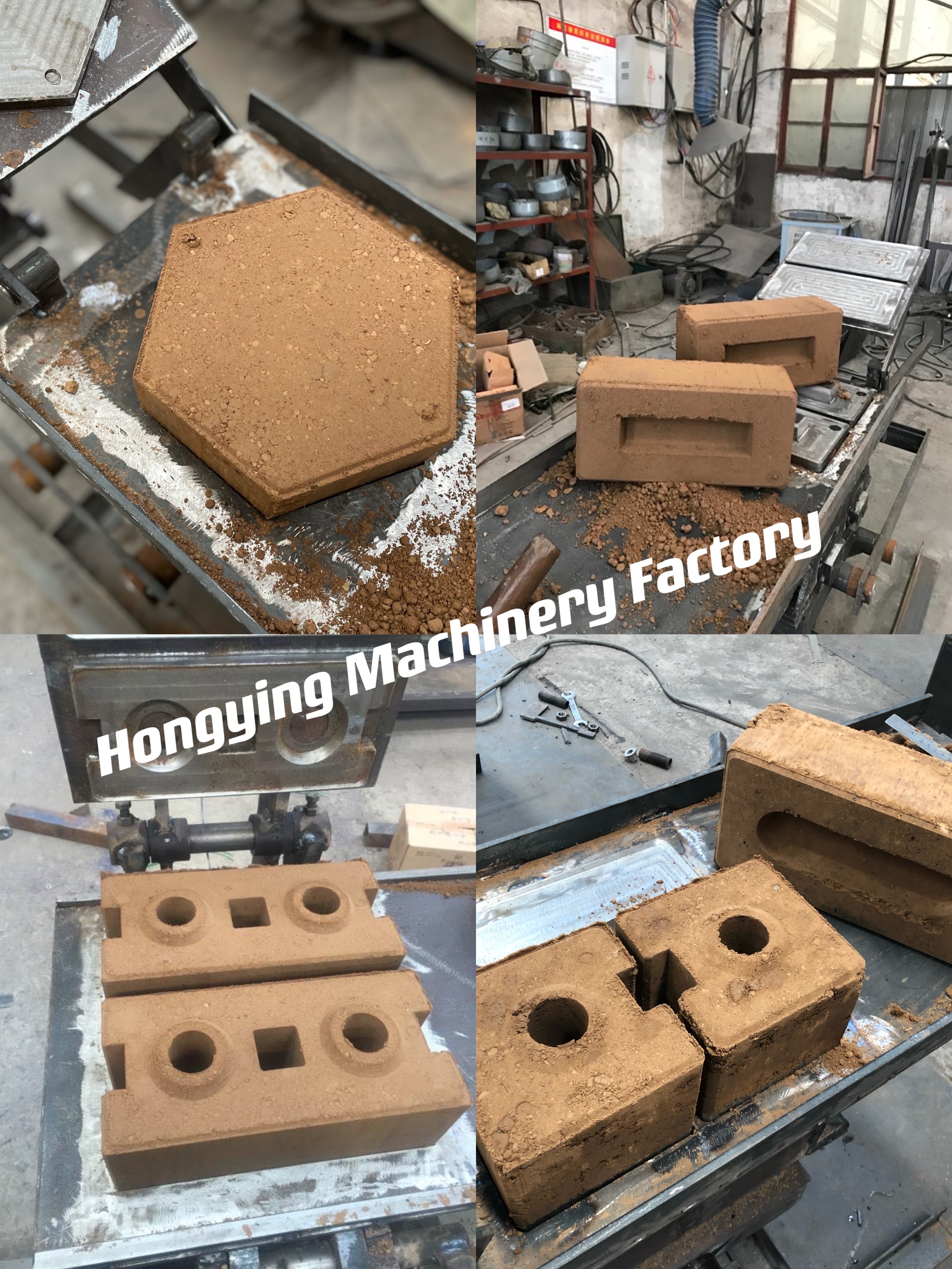 Hand Press JZ-1 Clay Logo Interlocking Brick Making Machine