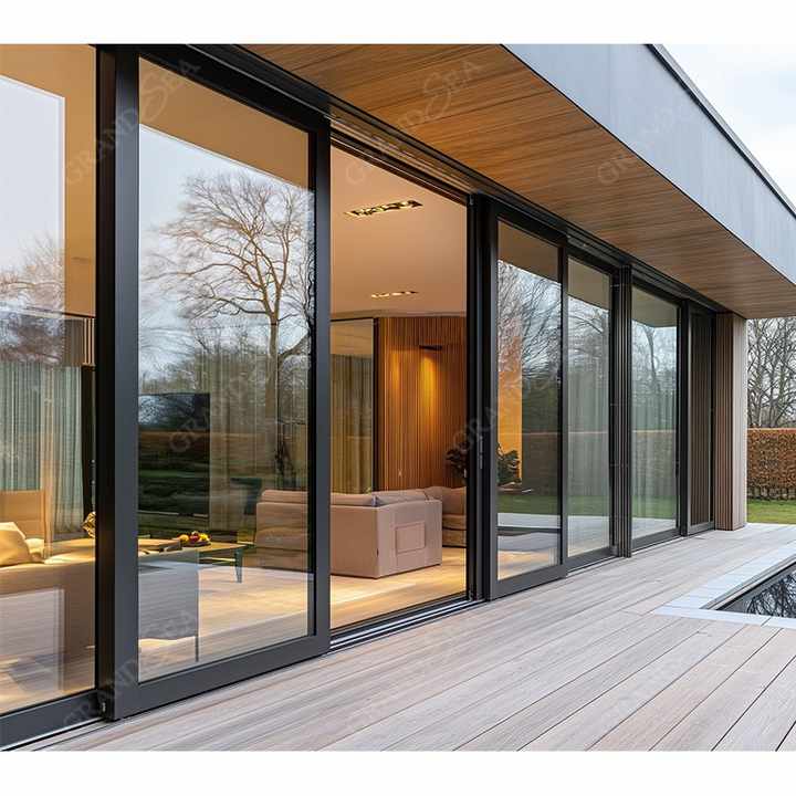 Latest Customized Size Sliding Doors Double Glass Aluminum Doors Energy ...