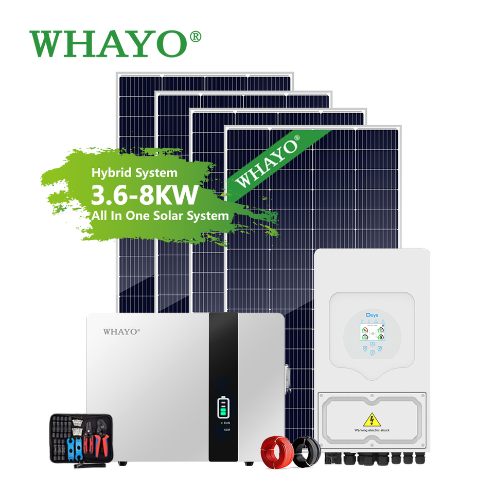 6000watts Hybrid Solar System 5KW 6KW Solar Energy System Deye Inverter ...