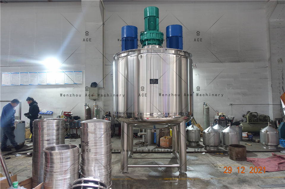 Steam Heating Jacket Tank Reactor in 500 Liter Shampoo Making Machine ...