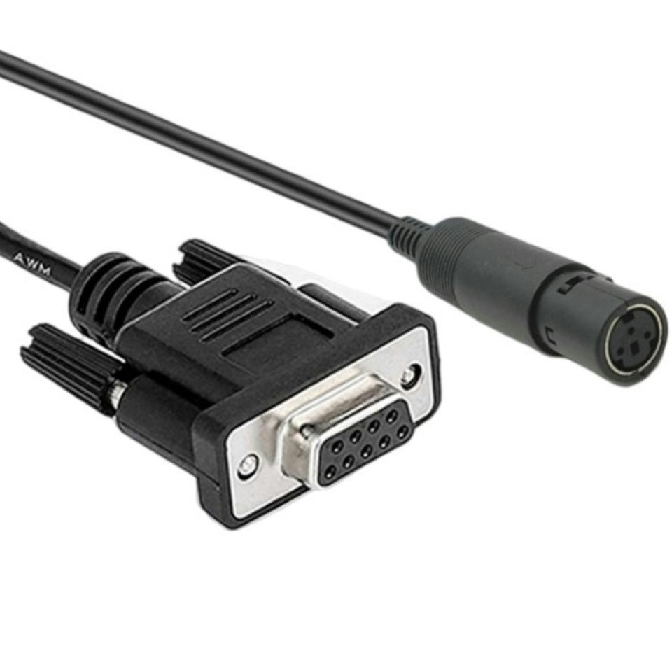 Mini DIN 4PIN to DB9 Male RS232 Serial Cable - 1080P Optical Fiber