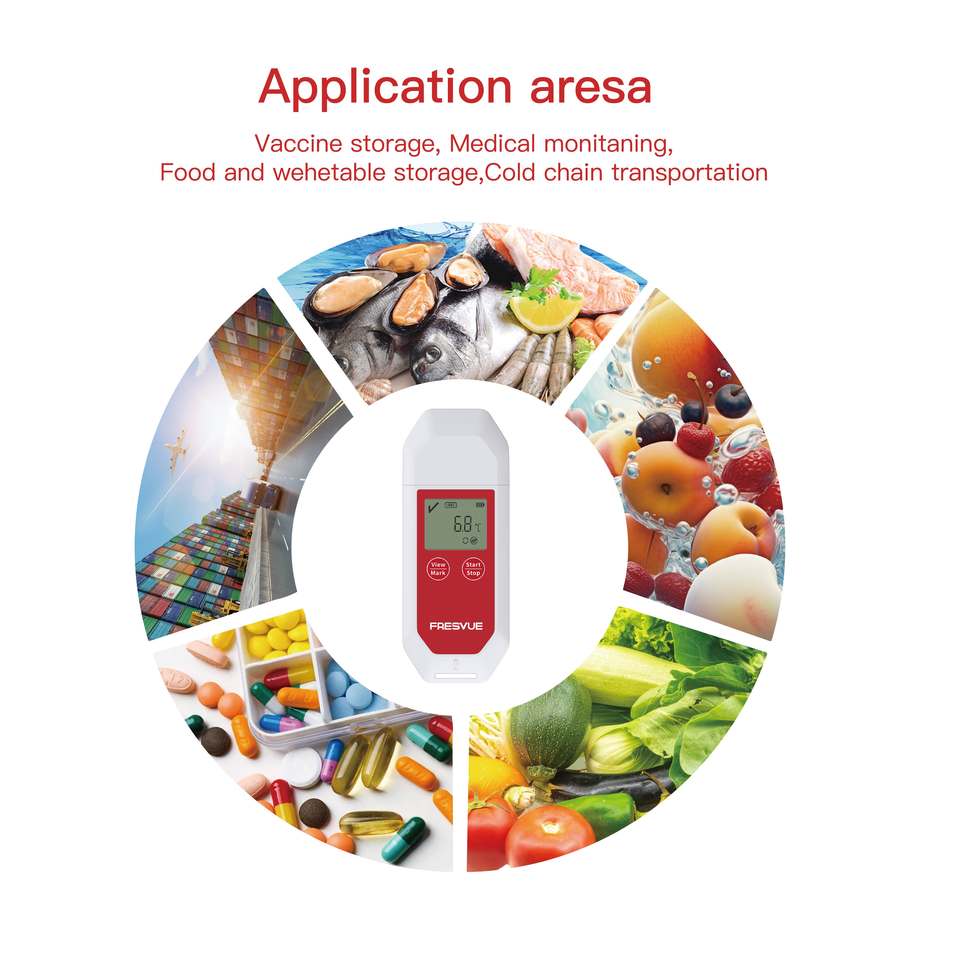 Cold Chain Reusable Temperature Data Logger, LCD Display, ±0.5°C ...