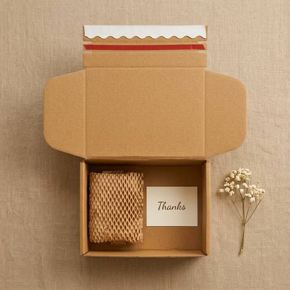 Durable Heavy-Duty Rectangular Kraft Corrugated Biodegradable Eco ...