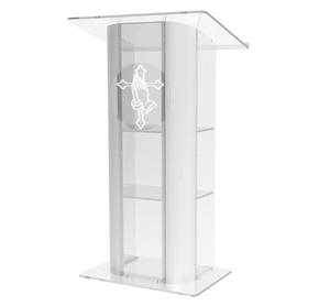 Compre imagen de podio de acrílico transparente independiente con ...