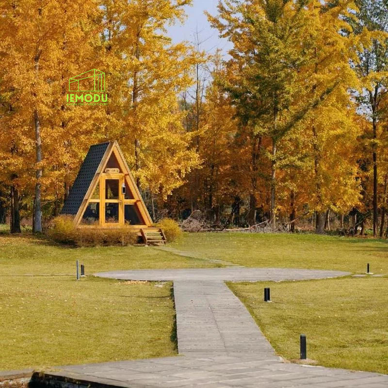 IEMODU CE EcoVadis Modern Log Cabin Prefabricated Wooden House Triangle ...