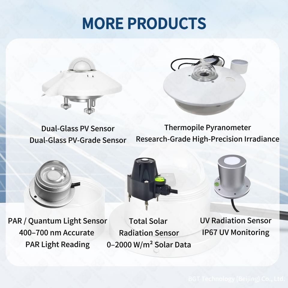 BGT LoRaWAN RS485 Modbus RTU Solar Radiation Pyranometer Sensor ...