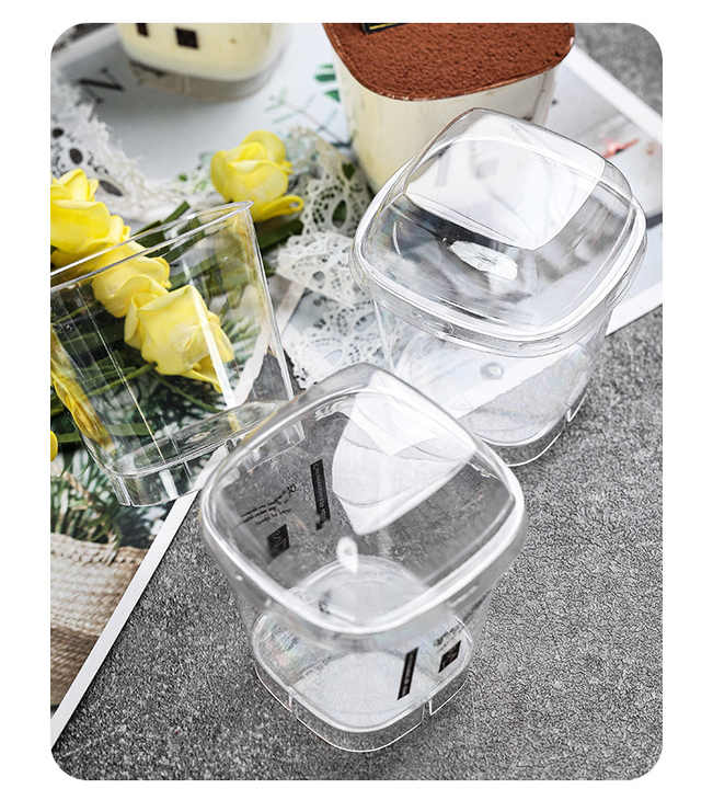 Hot Sale Disposable Ice Cream Jelly Pudding Plastic Cup Small Clear ...