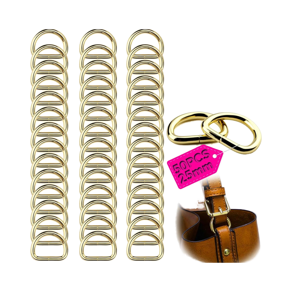 Half Circle Metal D Ring Fastener Closed DIY Bag Accessory for Sheet ...