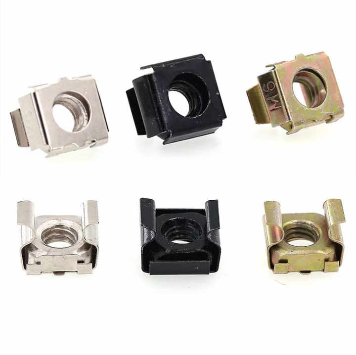 M6 M8 Black Color Square Lock Captive Nuts for Server Rack