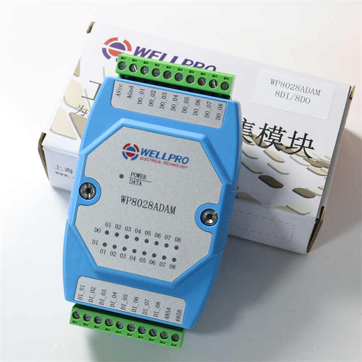 Digital Input And Output Module Isolated 8di/8do Rs485 Modbus Rtu Wp8028adam Npn - Buy Digital ...