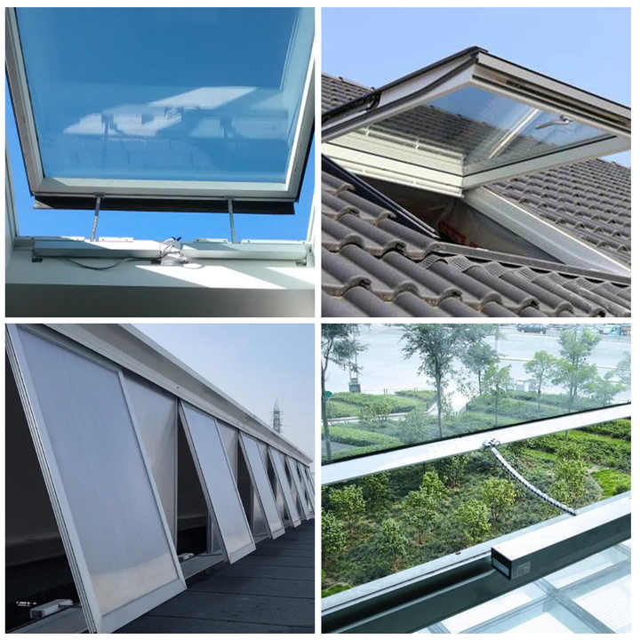 HUIYEETEX Skylight Motor with RF Remote Control - 110V/120V