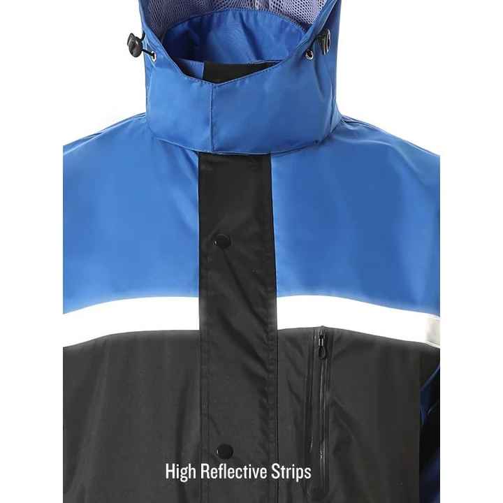 Men's Rain Suit High Visibility Reflective Work Rain Jacket Pants for ...