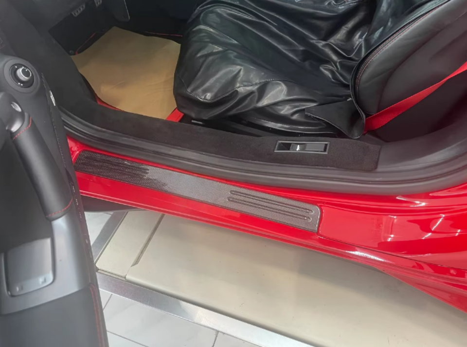 For Ferrari F8 Spider Upgrade OEM Style Dry Carbon Fiber Welcome Door ...