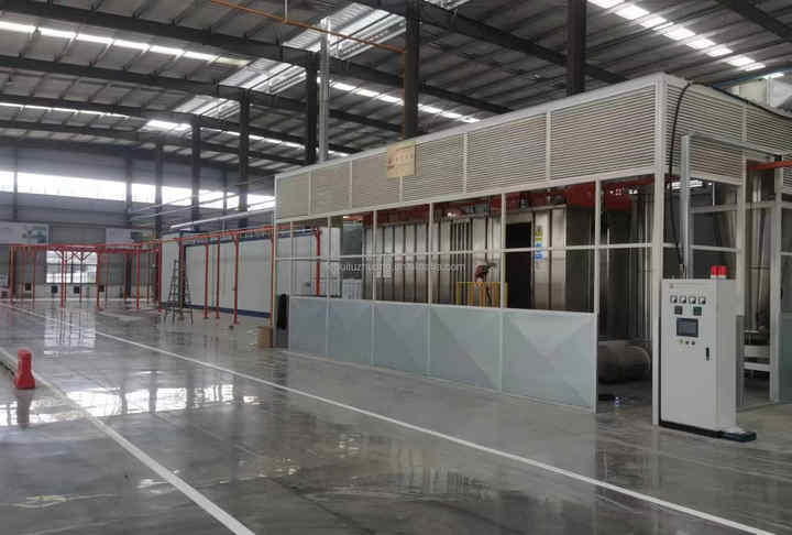 Automated Powder Coating Line Automatic Suspension Conveyor Powder ...