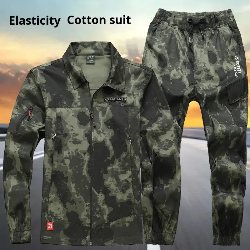 Summer Thin Stretch Cotton Formal Breathable Workwear Set Men's ...