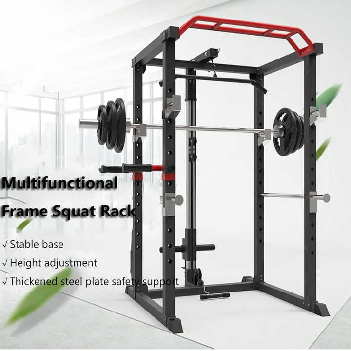 Home Gym Fitness Squat Rack Weight Lifting Power Rack Multi Functional ...