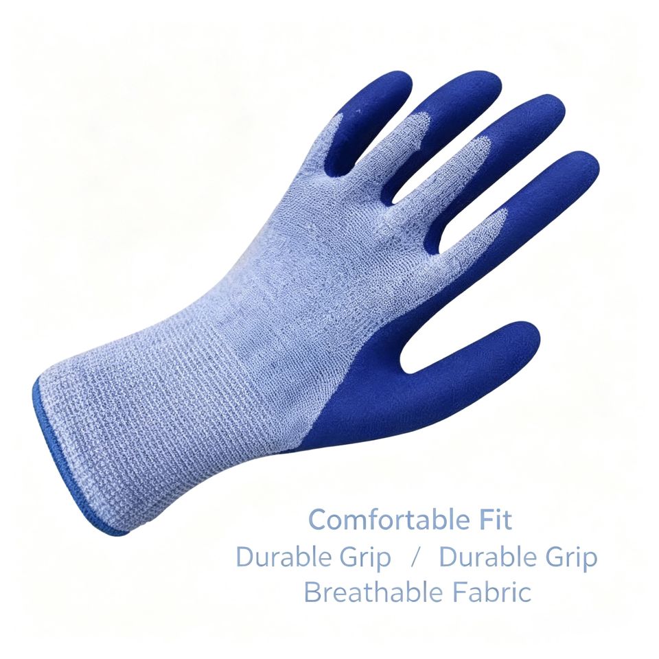 Spandex Nylon Elastic Latex Frosted Gloves Non-Slip Wear-Resistant 24cm ...