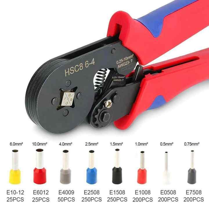 VE-1200+HSC6-4 Crimping Pliers Set for Cold-Pressed Terminals
