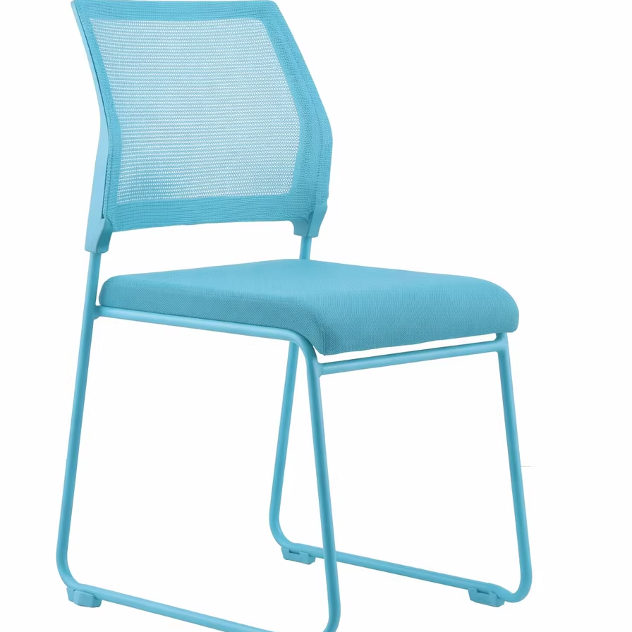 Stackable Solid Back Cantilever Training Chair PP Fabric Cushion Sled ...