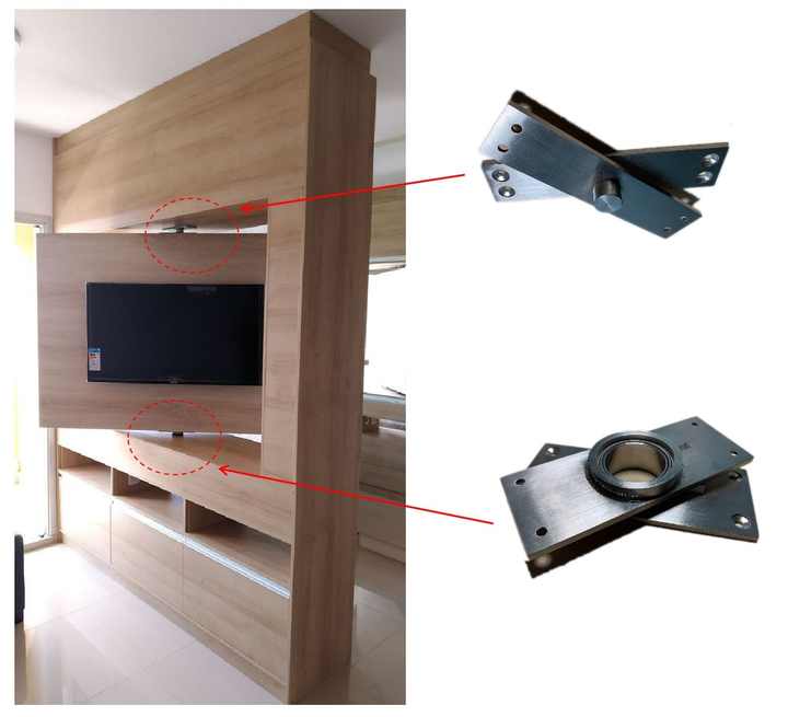 360° Manual Rotating TV Stand for 32"-65" TVs - Modern Swivel Base OEM