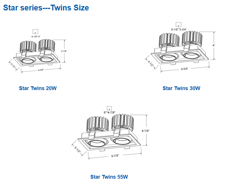 Lighting Solutions - Efficient Double-Headed LED Downlights