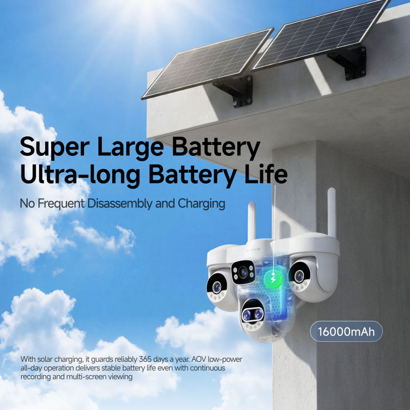 AG623ZF Solar Panel 4K PTZ Security 15MP Alarm Video Outdoor 4G ...