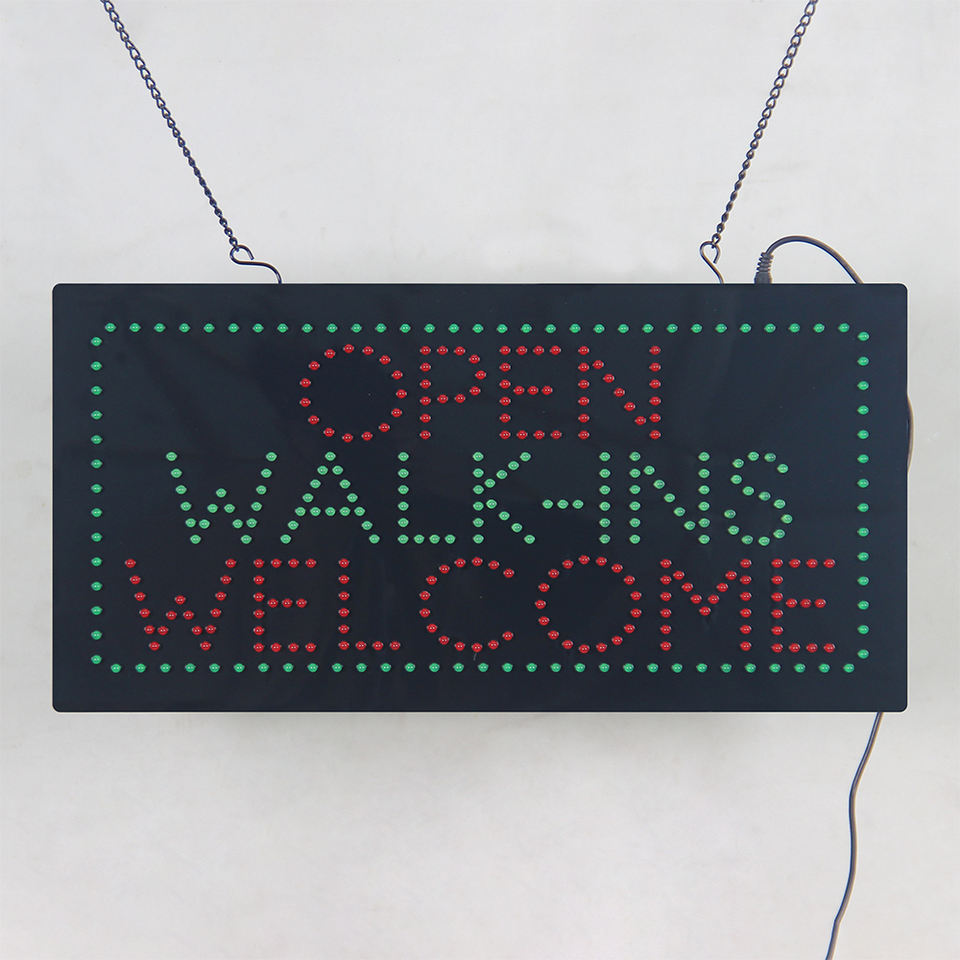 9*19 Inch LED OPEN WALK-INS WELCOME Sign - High Brightness