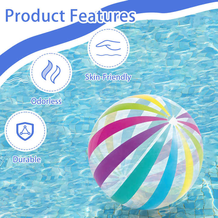 Joyee New Design 40cm Inflatable Colorful Stripes Spots Custom Beach ...