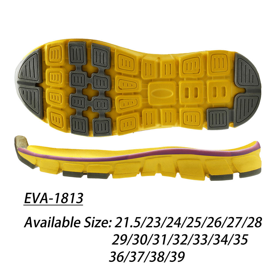 EVA TPR Shoe Sole Pure Color Sport Outsole with Block Pattern Non-Slip ...