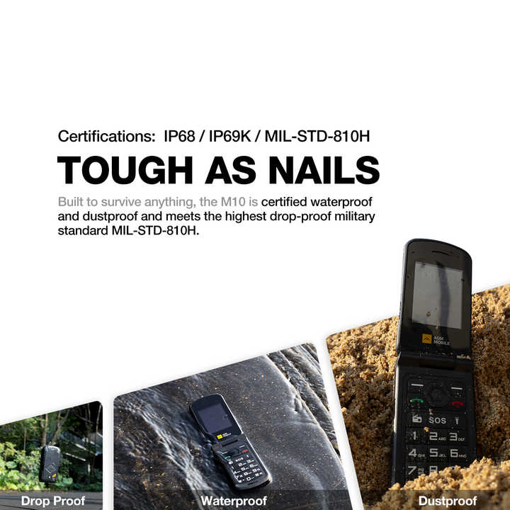 AGM M10 Flip Phone - Rugged, Feature-Rich 4G Mobile