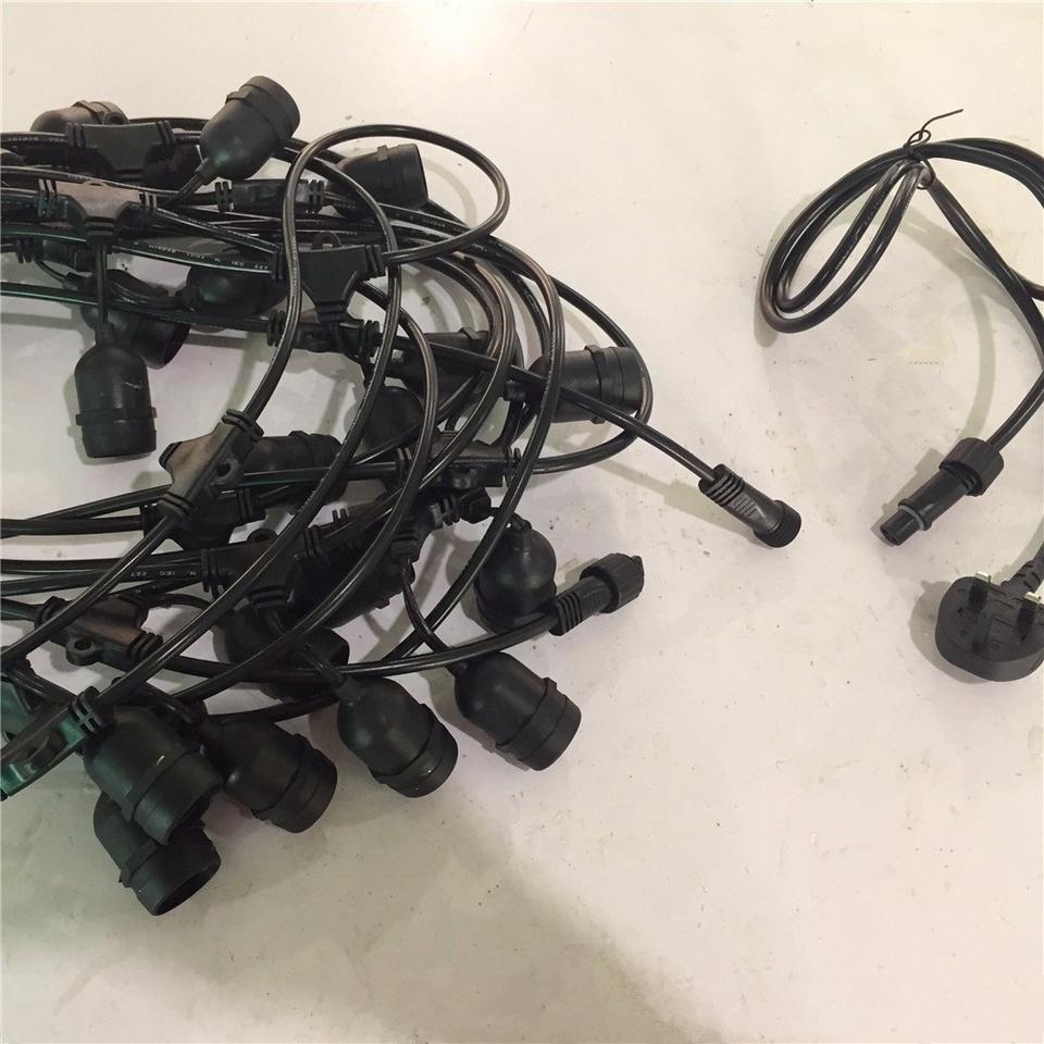 48ft 15 Dropped Sockets LED Outdoor Commercial String Lights S14 ...