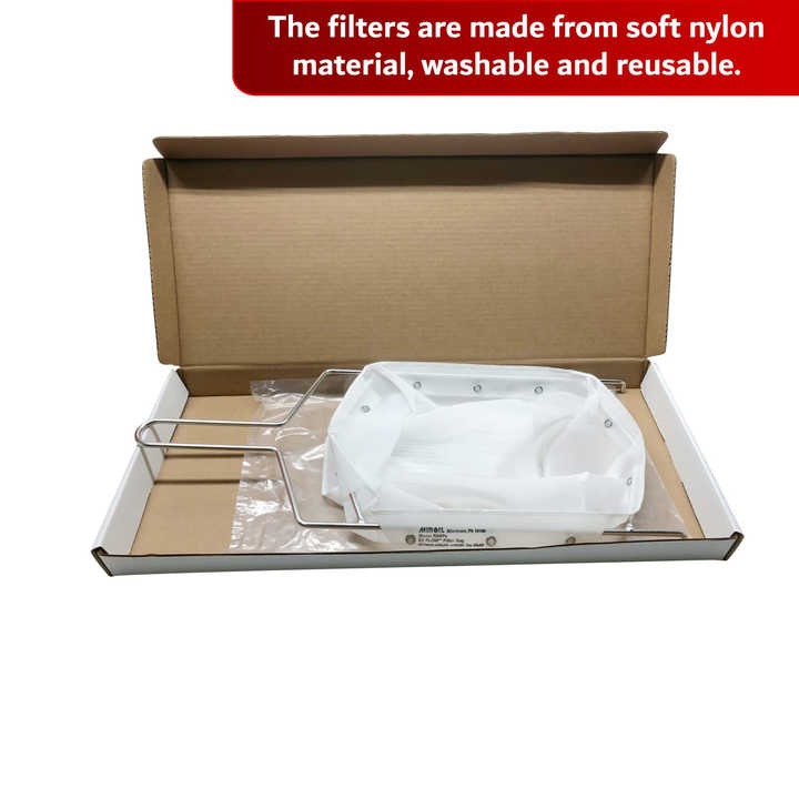 B6PS Durable Oil Fryer Filter Bag & Frame Home Kitchen Use Flow Filter ...