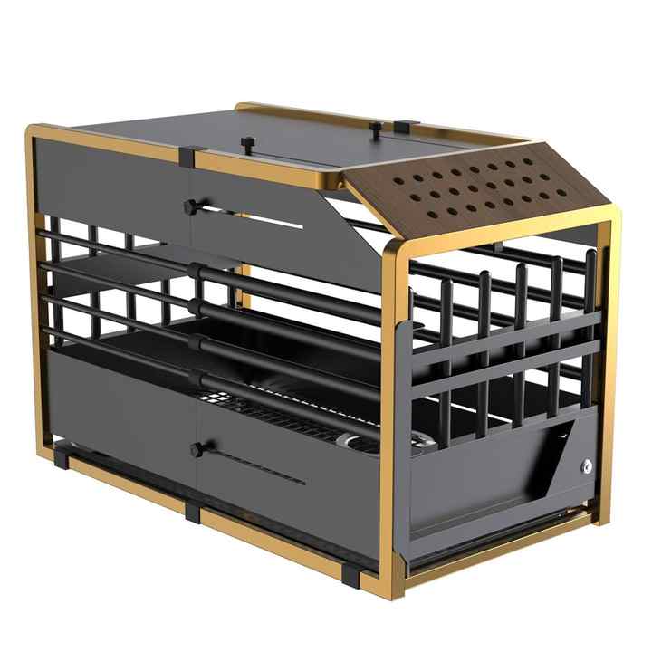 Two-Step Lock Modular Design Dog Cage With Collision Avoidance Crumple ...