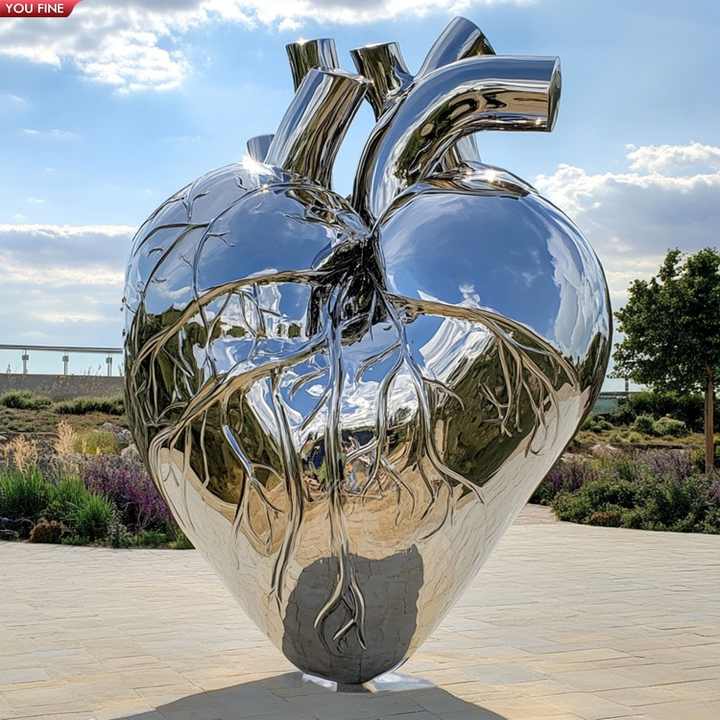Modern Outdoor Stainless Steel Realistic Heart Sculpture| Alibaba.com