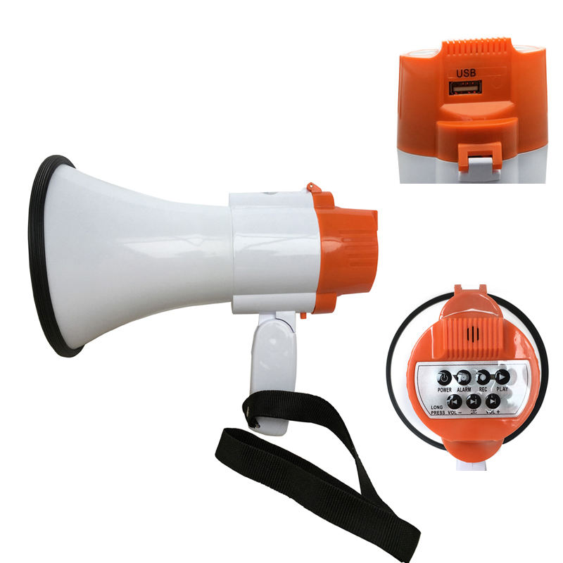 High Power Handheld Megaphone - Portable Voice Amplifier with Music ...