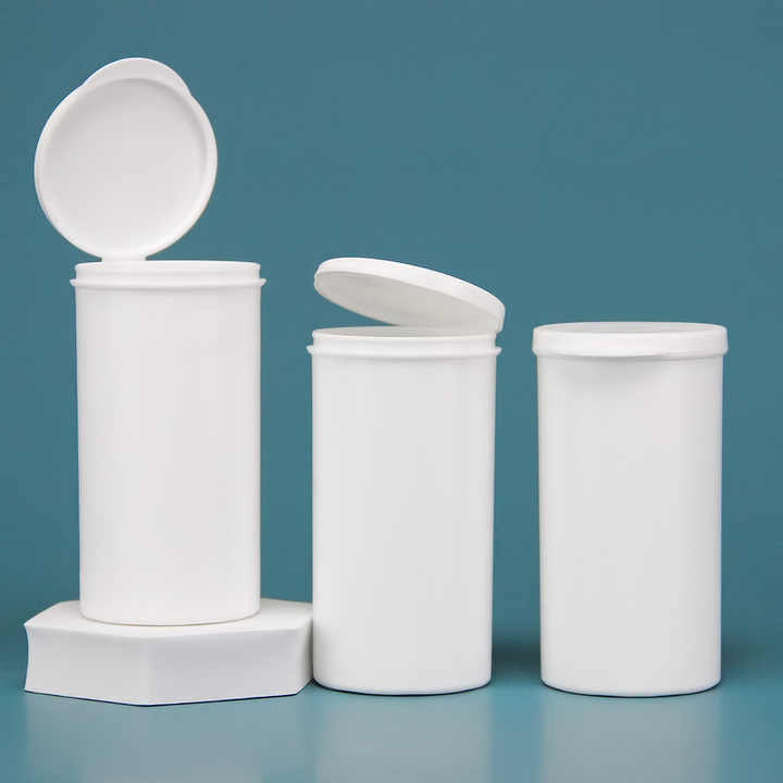 Plastic empty white 200ml Vial Snap Cap Squeeze Vials Smell Proof Child ...