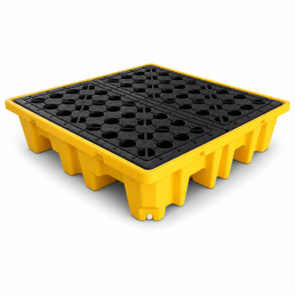 Spill Containment Pallet Chemical Hazardous Waste Oil Drum Secondary ...
