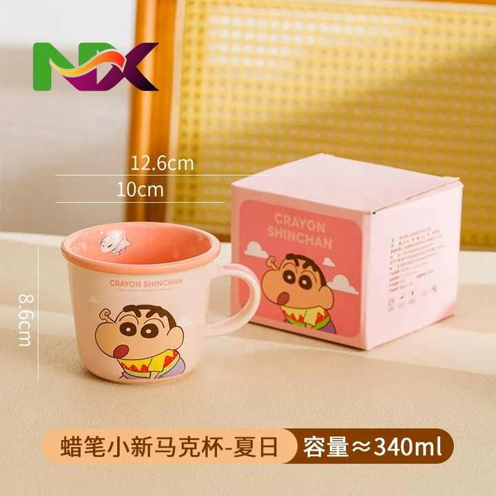 Anime Crayon Shin Chan Mug Cartoon Child Breakfast Milk Cup with Scale ...
