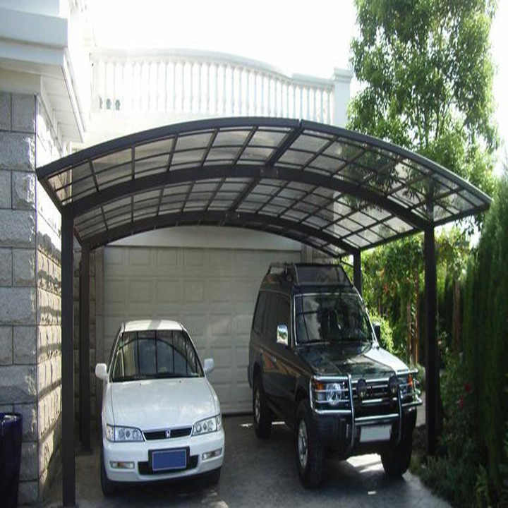 10x20 Metal 2 Car Driveway Carport Garage Polycarbonate Roofing