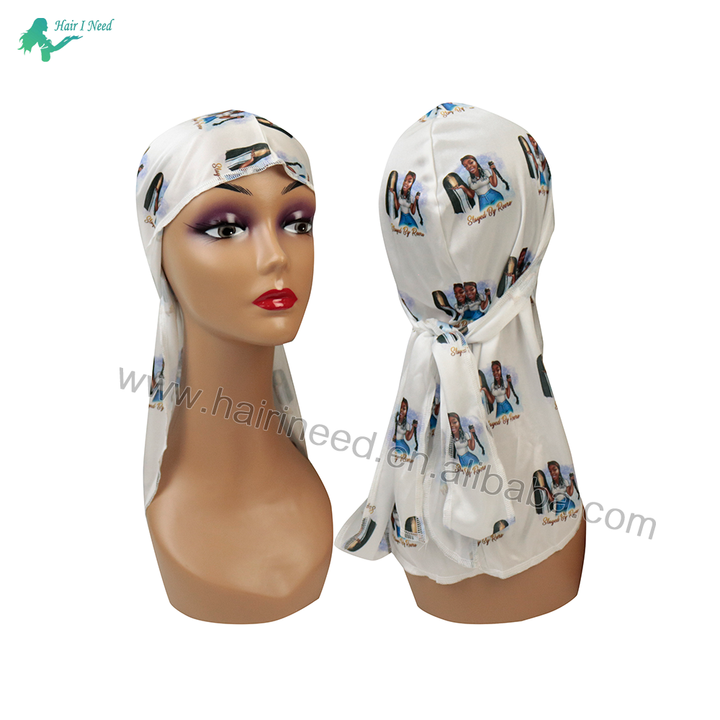 Wholesale Luxury Custom Logo Printing Women Silky Velvet Durags and ...