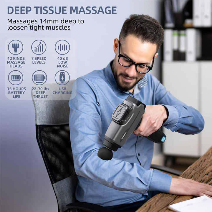 S1106 New Products 2025 Rechargeable Massage Gun Customization Massage ...