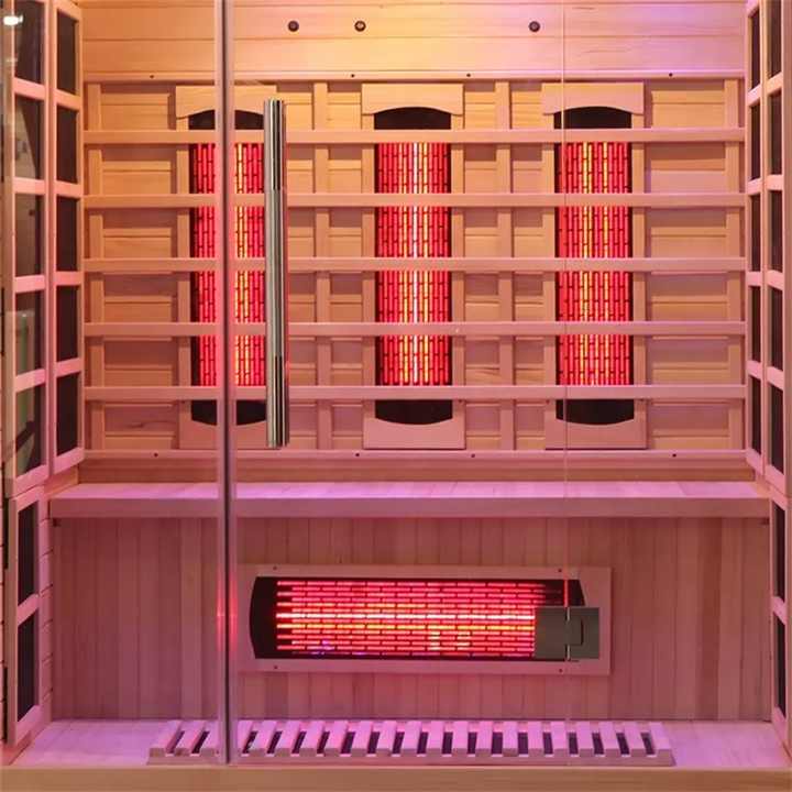 New Design Cheap Hemlock 3 Person Indoor Sauna Far Infrared Cube Sauna ...