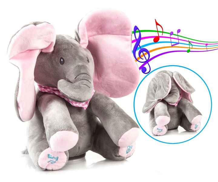 Animated Elephant Toys - Singing Plush with Moving Ears